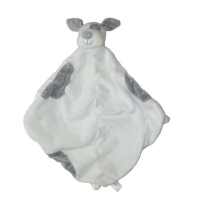 Angel Dear Dog Puppy Closed Eyes Gray White Baby Security Lovey Blanket ...