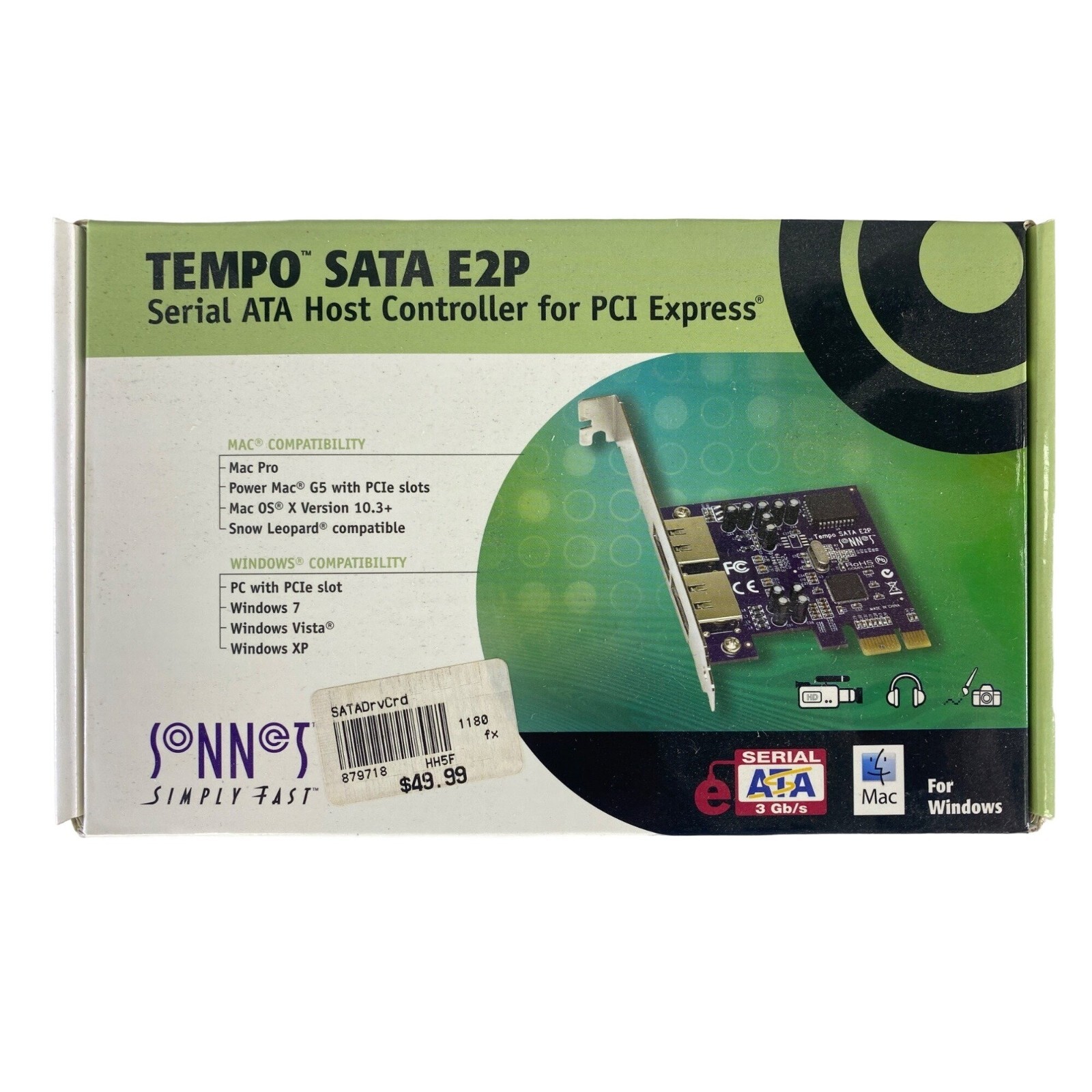 Sonnet Tempo Sata E2P Serial ATA Host Controller for PCI Express | eBay