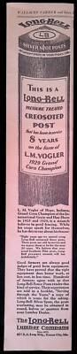 Lon-Bell Lumber Creosoted Posts Ad - 3" x 14.75" - 1930 Wallace's ...