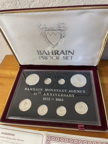 1973-1983 Bahrain Sterling Silver 8-Coin Proof Set w/ Box & Papers | eBay