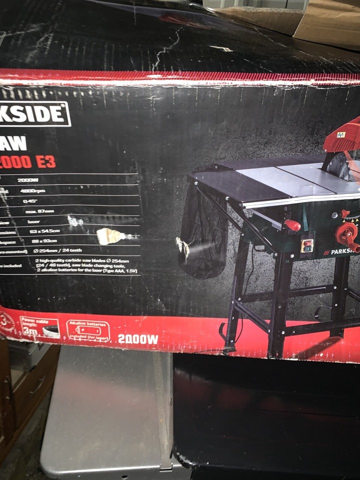 Parkside Bench Table Saw PTKS 2000 G5 5000 RPM no blade wink wink | eBay UK