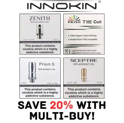 Innokin Vape Coils Prism S T18E T22E Zenith Z Sceptre Kit | Replacement ...
