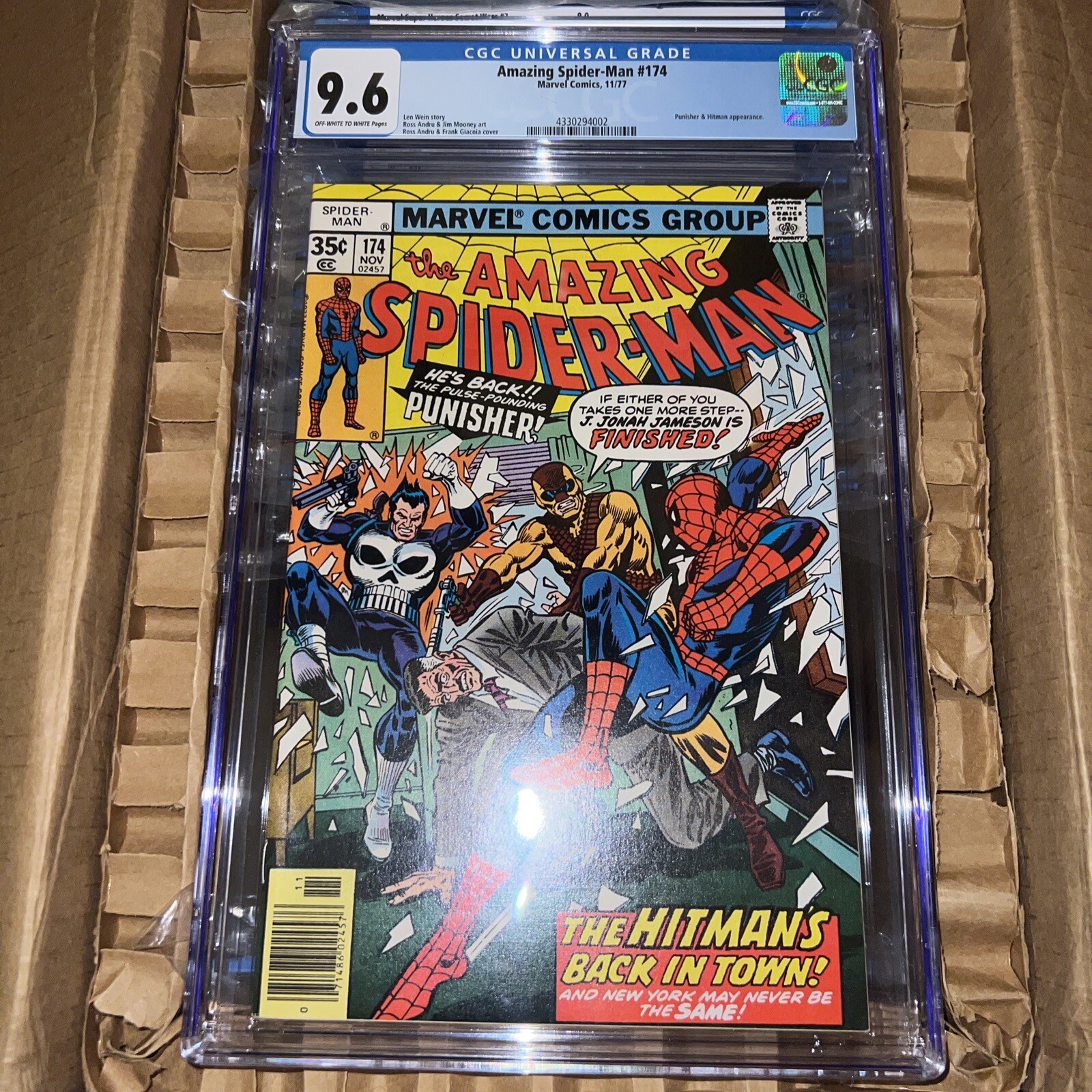 AMAZING SPIDER-MAN #174 CGC 9.6 MARVEL COMICS NOVEMBER 1977 - PUNISHER ...