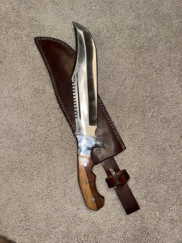 Handmade 15" Hunting Knife Full Tang D2 Steel Blade Outdoor Camping ...