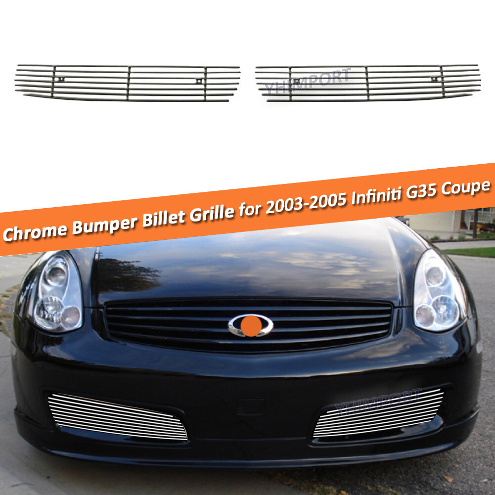 For 2003 2004 2005 Infiniti G35 Coupe Aluminum Chrome Lower Billet ...