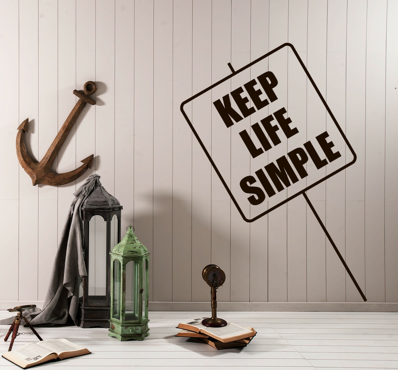 Wall Decal Positive Sign Keep Life Simple Quotes Wise Vinyl Sticker ...