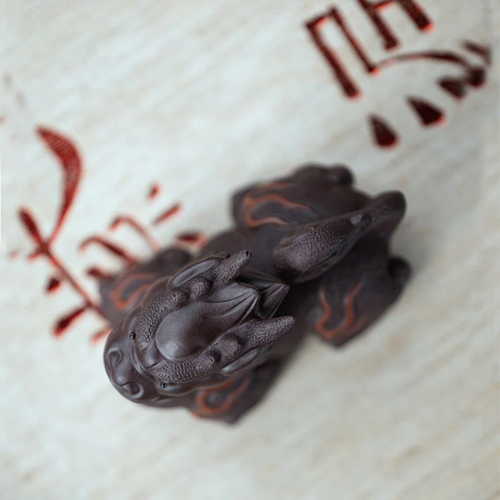 Purple Clay Lucky Tea Pets Kirin from Yixing | eBay
