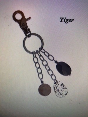 Miche Purse Charm Tiger Brown Black Dark Silver NIP Key Chain Charmer ...