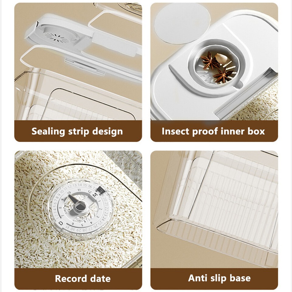 Fully Enclosed Sealed Rice Box Moisture-proof Rice Storage Tank Home ...