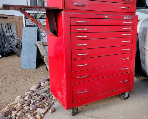 Vtg Mac Tools Lower Tool Box 8 Drawer 16 Handles & Shelf P/U ONLY ...