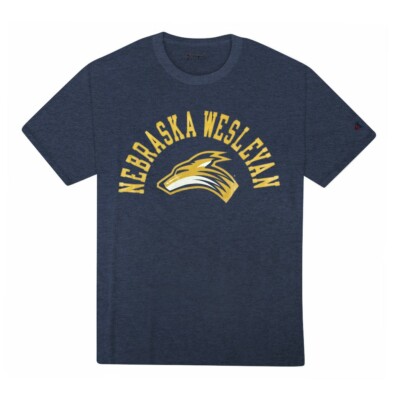 Nebraska Wesleyan Prairie Wolves Champion Arch Logo Men's Black T-Shirt ...