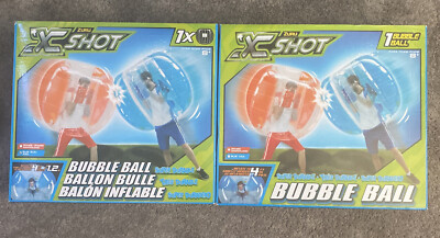 Zuru X Shot 2 Pack!!! Orange and Blue Bubble Ball 4 Ft Inflatable ...