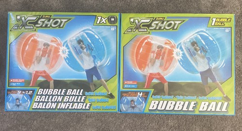 Zuru X Shot 2 Pack!!! Orange and Blue Bubble Ball 4 Ft Inflatable ...