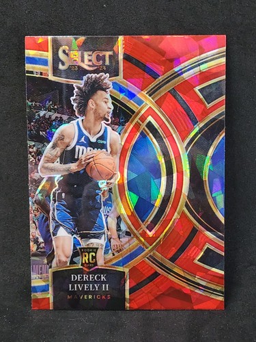 Derek Lively II Red Cracked Ice Prizm 2023-24 Select Premier Level RC ...