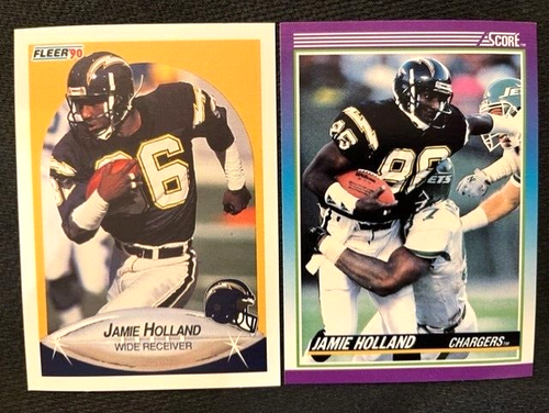 NFL - Jamie Holland 1990 Fleer & 1990 Score Football - Chargers | eBay