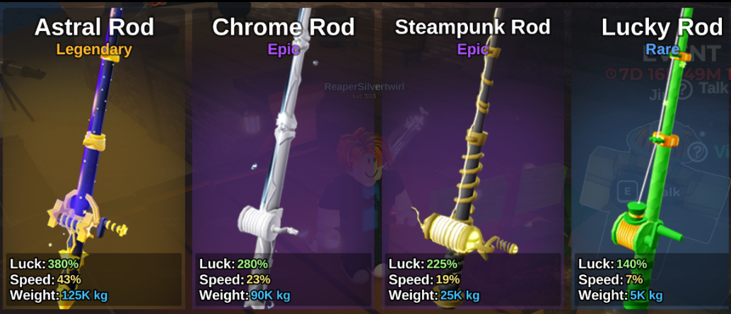 Fish It! || ⚡ Astral Rod ⚡ +💰 1 - 5M Coins 💰 + 🎣 7- 15 Rods 🎣 + 🏆 200 ...