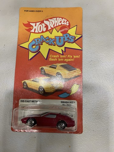 1983 HOT WHEELS CRACK UPS SMASH HIT #7821 RED New On Card Vintage NOS ...