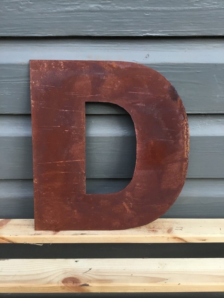 10 Inch rusty metal letters and numbers shop sign home COMBINED POSTAGE ...