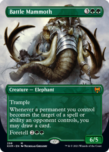 Battle Mammoth - Borderless X4 (Kaldheim: Alternate Frame (2021)) MTG ...