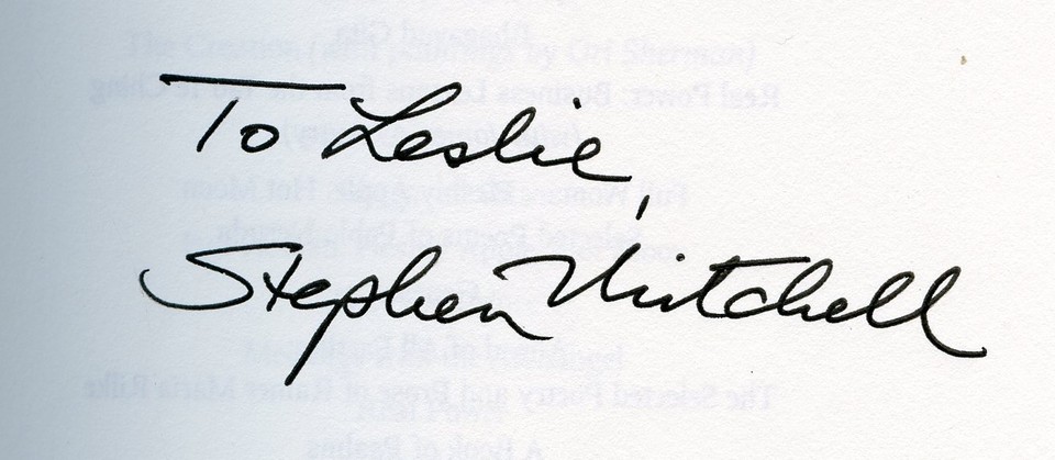 STEPHEN MITCHELL / Bhagavad Gita A New Translation Signed 1st Edition ...