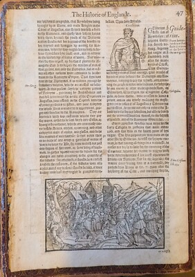 1577 1st Edition History of England - Caligula's War with the Ocean ...