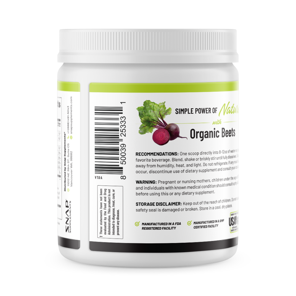 Beet Root Pre Workout Powder Organic Snap Supplements Nitric Oxide ...