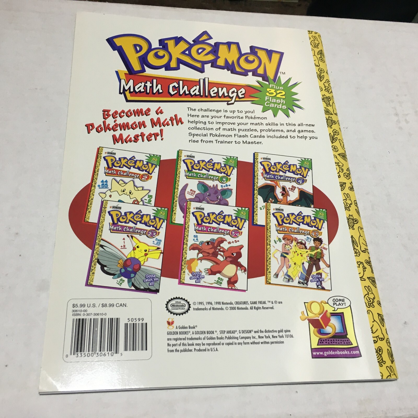 POKEMON MATH CHALLENGE GRADE 2 PLUS 32 FLASH CARDS By Golden Books ...