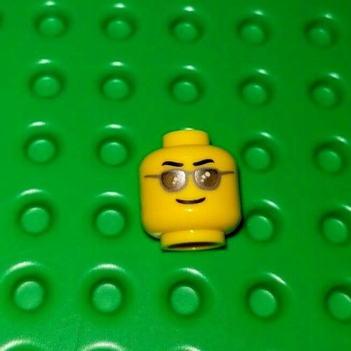 New! Lego Head Smile Minifigure Silver Spotted Sunglasses Police Fire ...