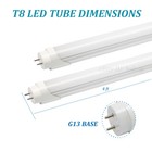 4Ft LED Tube Daylight 48 Inch Non Ballast F40T12 Double-End Clear Milky ...