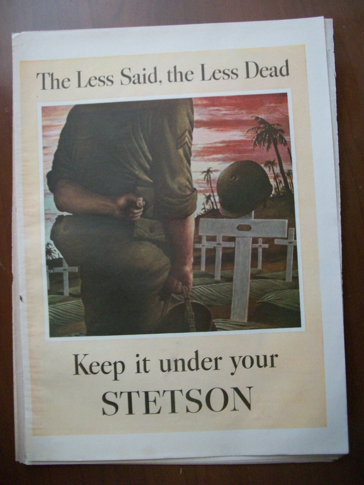 1944 VTG Magazine Orig Ad Men's Hats Hat STETSON The Less Said The Less ...