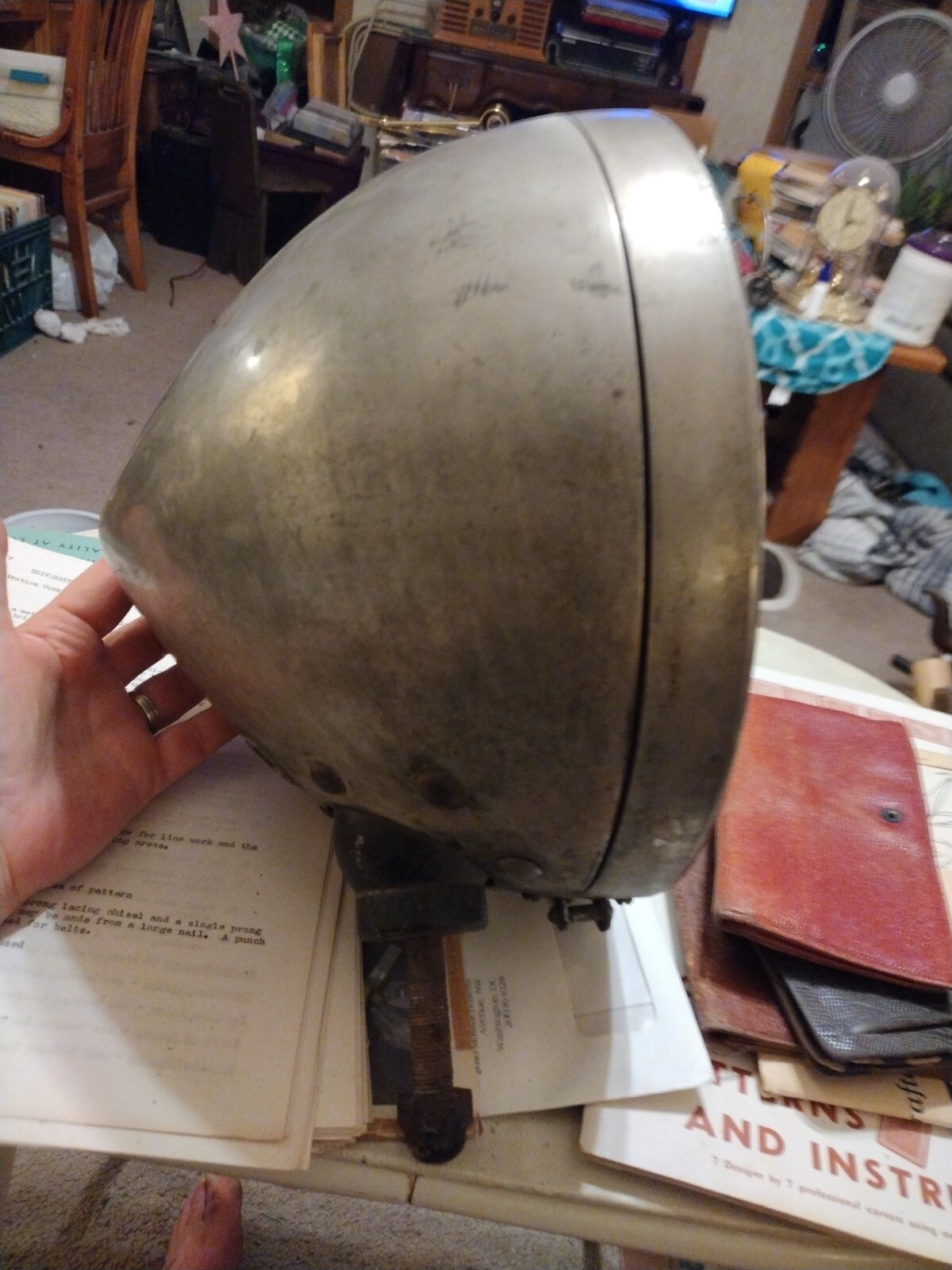 Tilt Ray Headlamp DEPRESS BEAM Light Original Rare C.M HALL Detroit USA ...