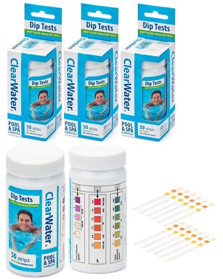 Clearwater Hot Tub Pool and Spa Chemical Test Strips x 50 Measures ...