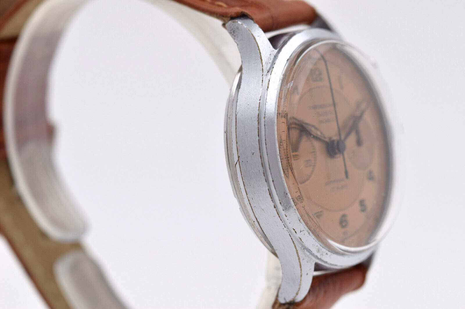 Chronograph Suisse Vintage Caliber Landeron 148 nice Copper Dial ...