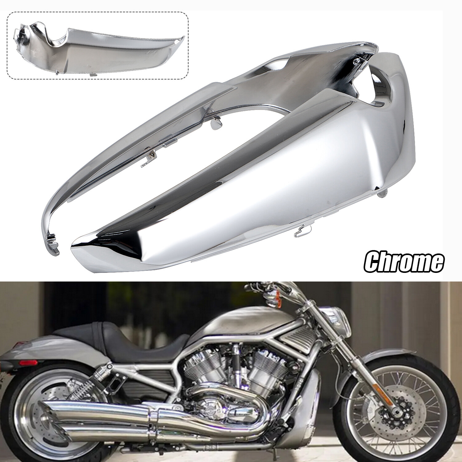 For Harley V-Rod 10th/Anniversary VRSCAW Chrome L&R Radiator Side ...