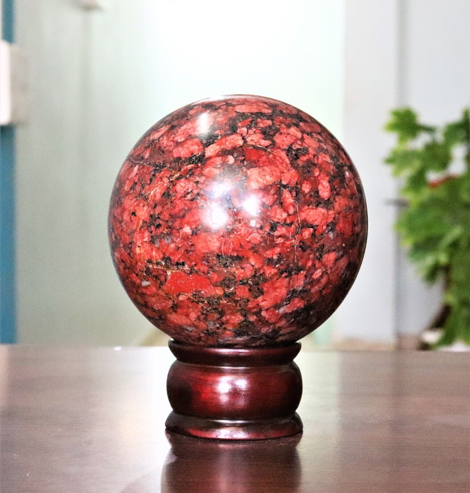 Large 100MM Natural Red Imperial Jasper Stone Chakra Healing Power ...