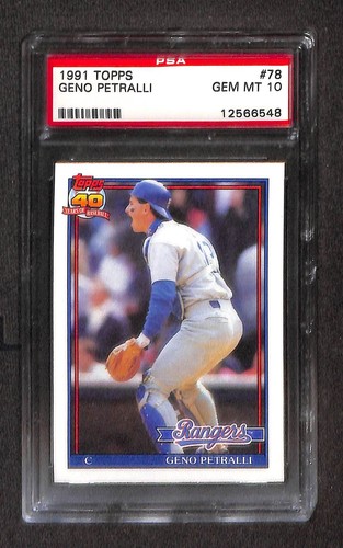 1991 Topps #78 GENO PETRALLI PSA 10 GEM-MT 12566548 | eBay