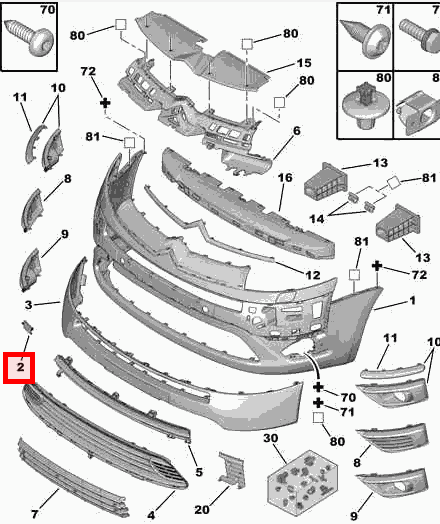 CITROEN DS57 CROSSBACK Front Bumper Tow Eye Hook Cover 1631059580 New ...