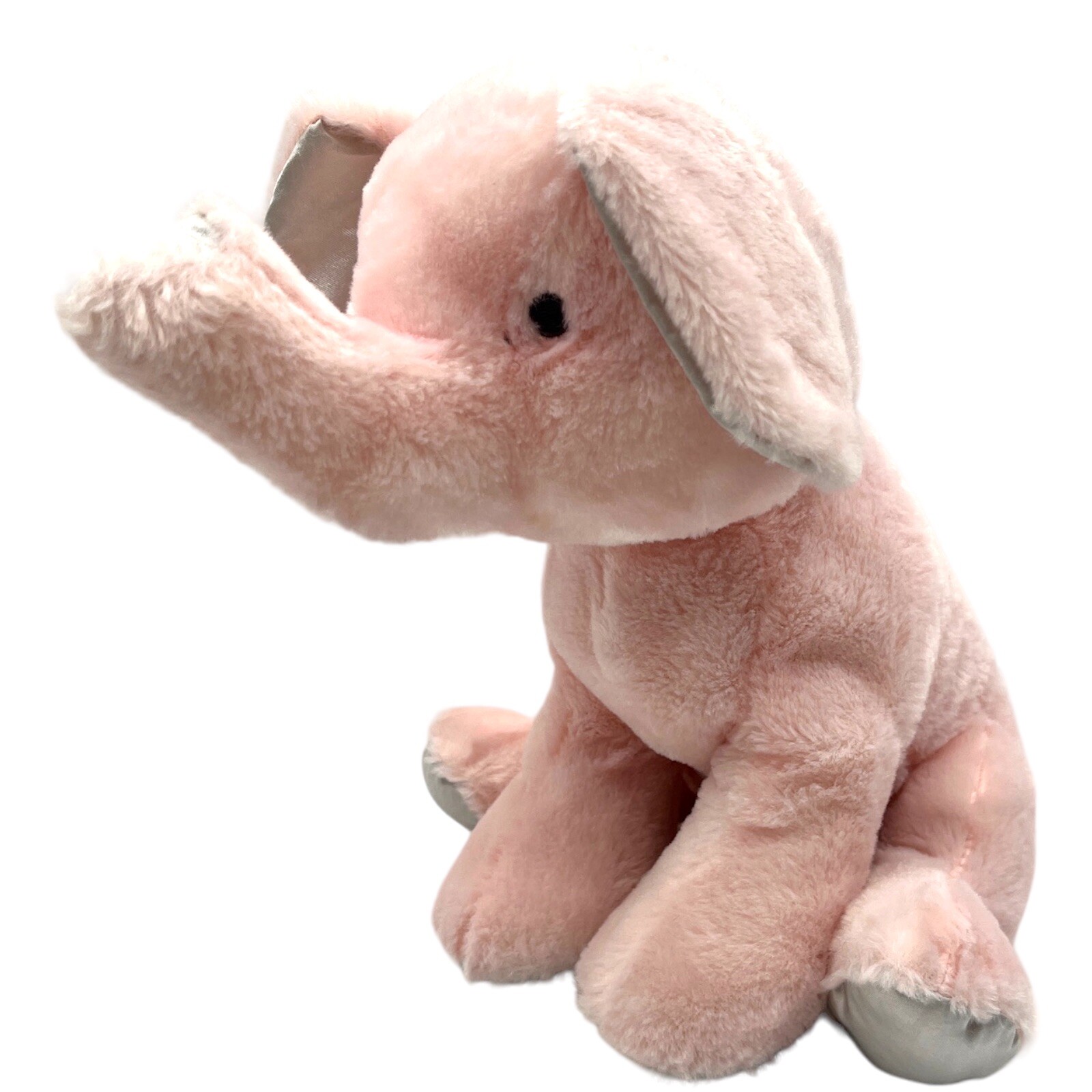Baby Gund Pink Elephant 10” Plush Satin Ears Feet Girl Nursery Lovey ...
