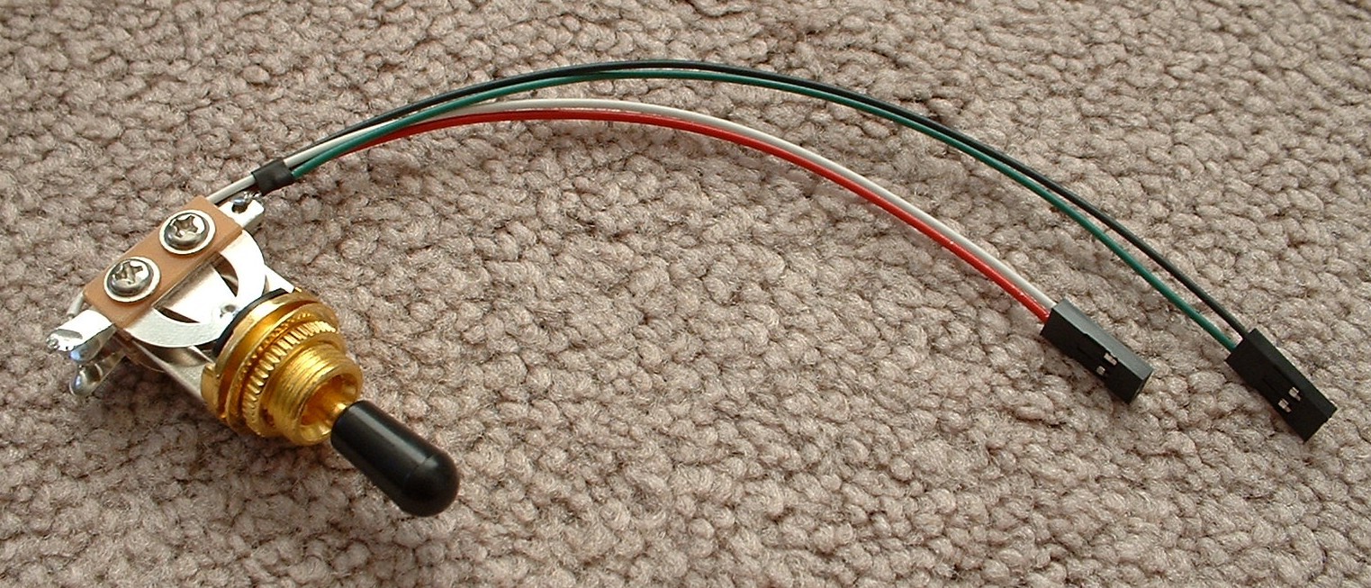SOLDERLESS Wiring GOLD 3-WAY TOGGLE SWITCH quick connect for emg Guitar ...