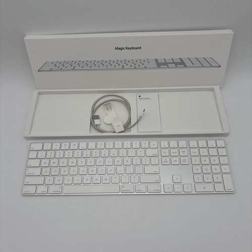 Apple A1843 Wireless Rechargeable Bluetooth Magic Keyboard With Numeric ...