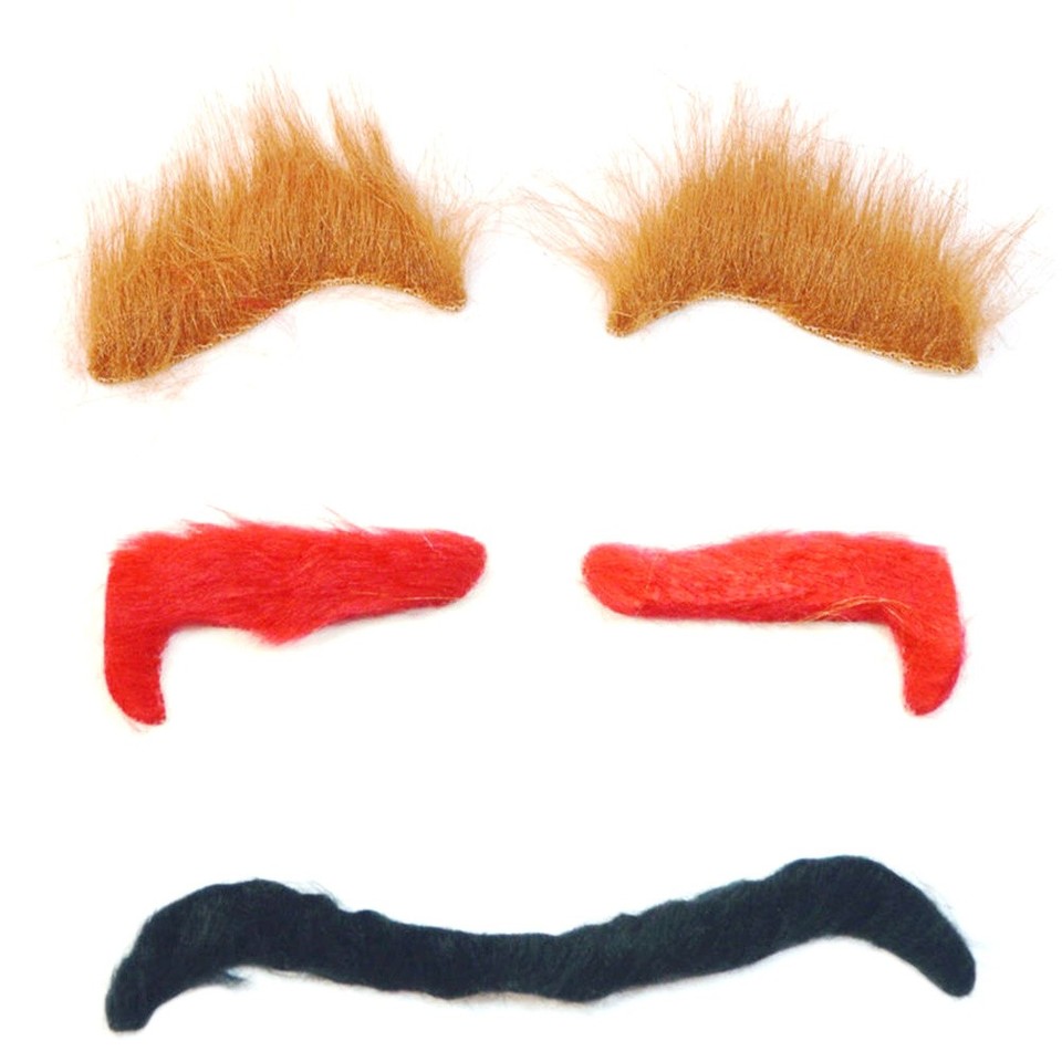 3 PCS Funny Eyebrows Halloween Headpiece Accessories Fake Facial Hair ...