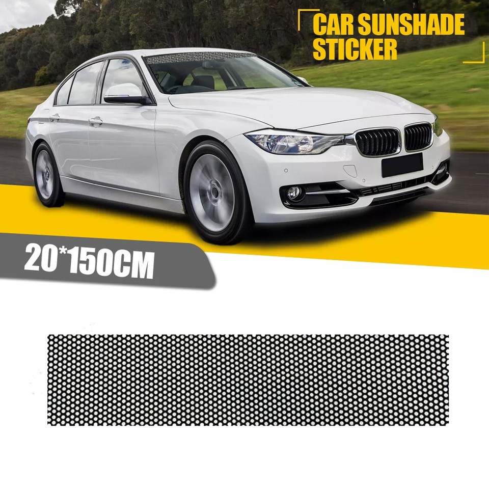 Car Front Windshield Window Visor Sun Strip Vinyl Mesh Decal Sticker Accessories | eBay
