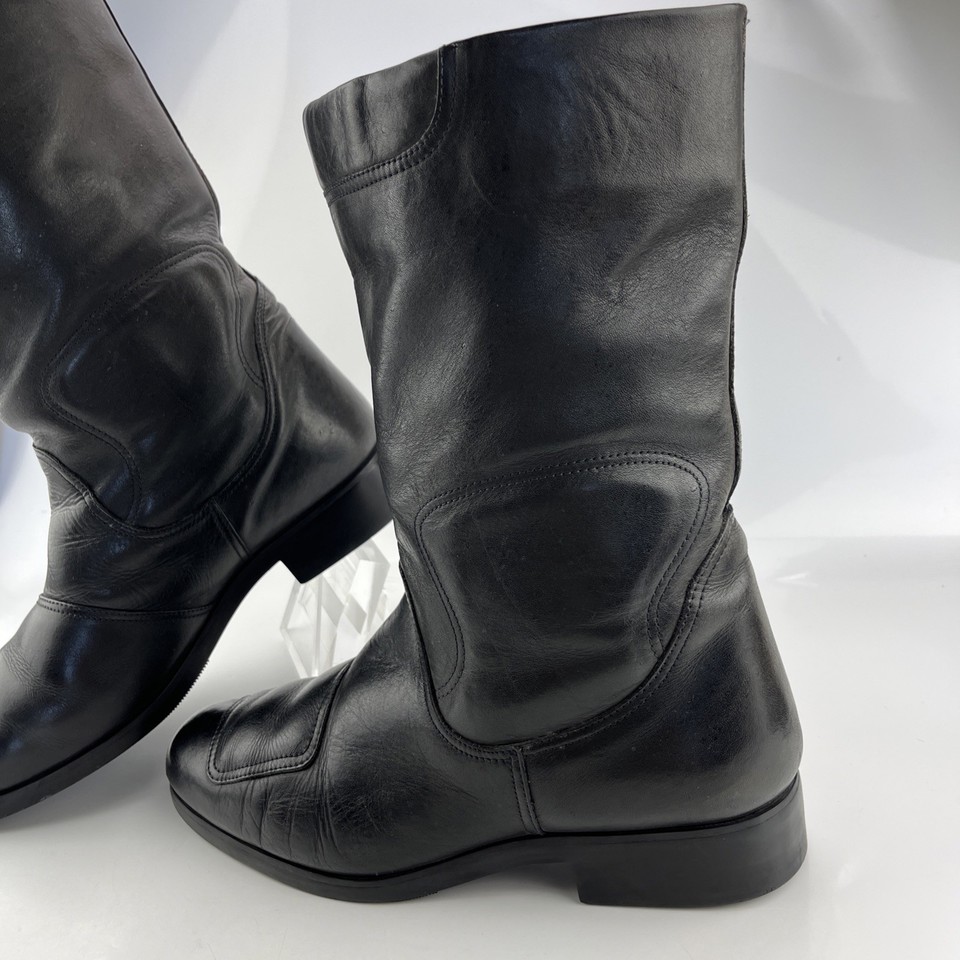 ARUSA men's vintage motorcycle boots, sz. 10D Extra Padding Designed ...