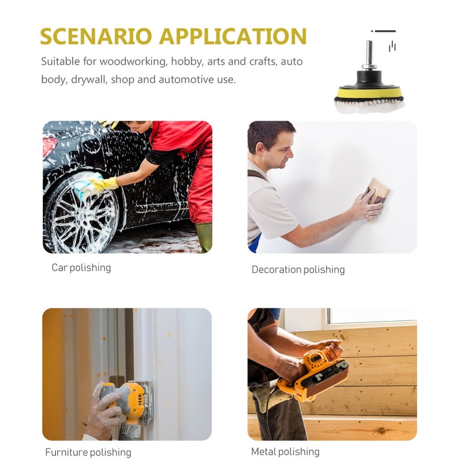 Polishing Disc Set Buffing Wheels for Drill Car Buffers and Polishers ...