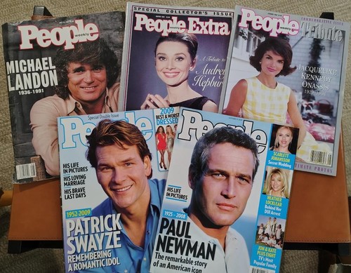 Lot of 5 Tribute Magazines-M.Landon-A.Hepburn-Kennedy/Onassis-Paul ...