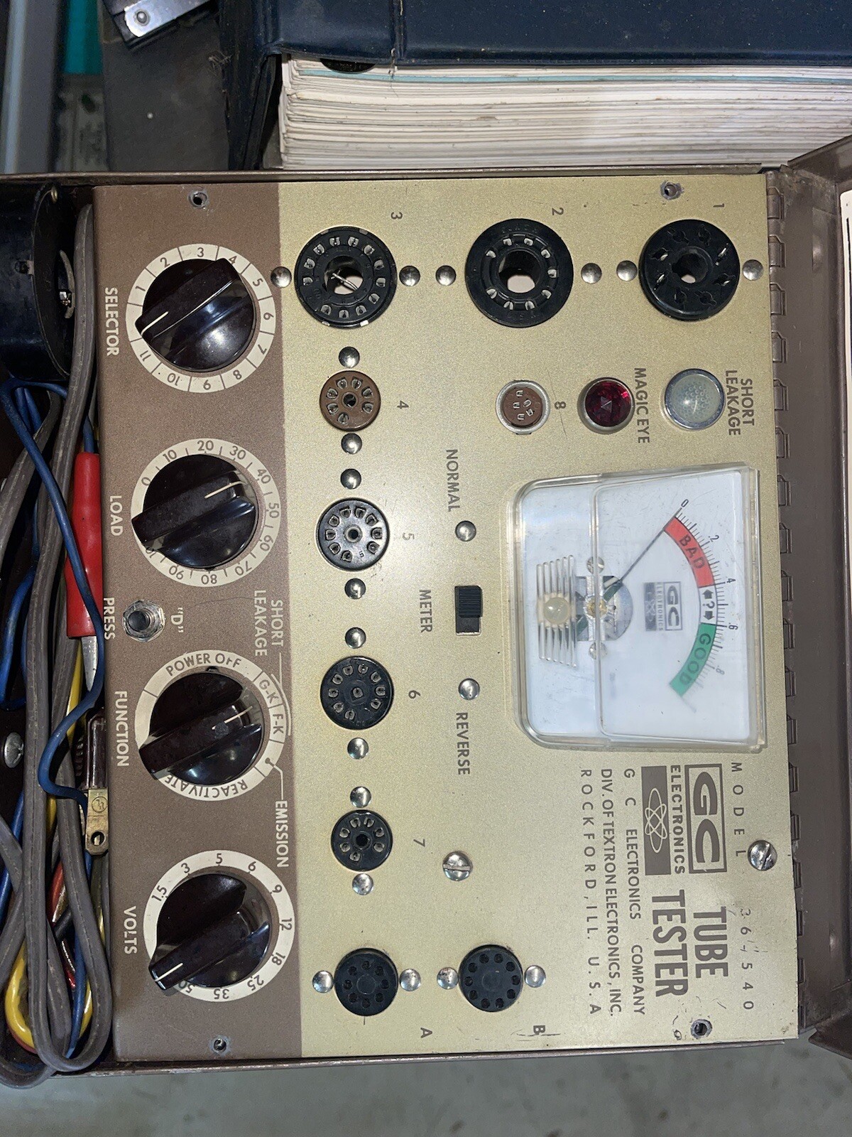 36-540 tube tester g c eletronics textron crt reactivator Untested | eBay