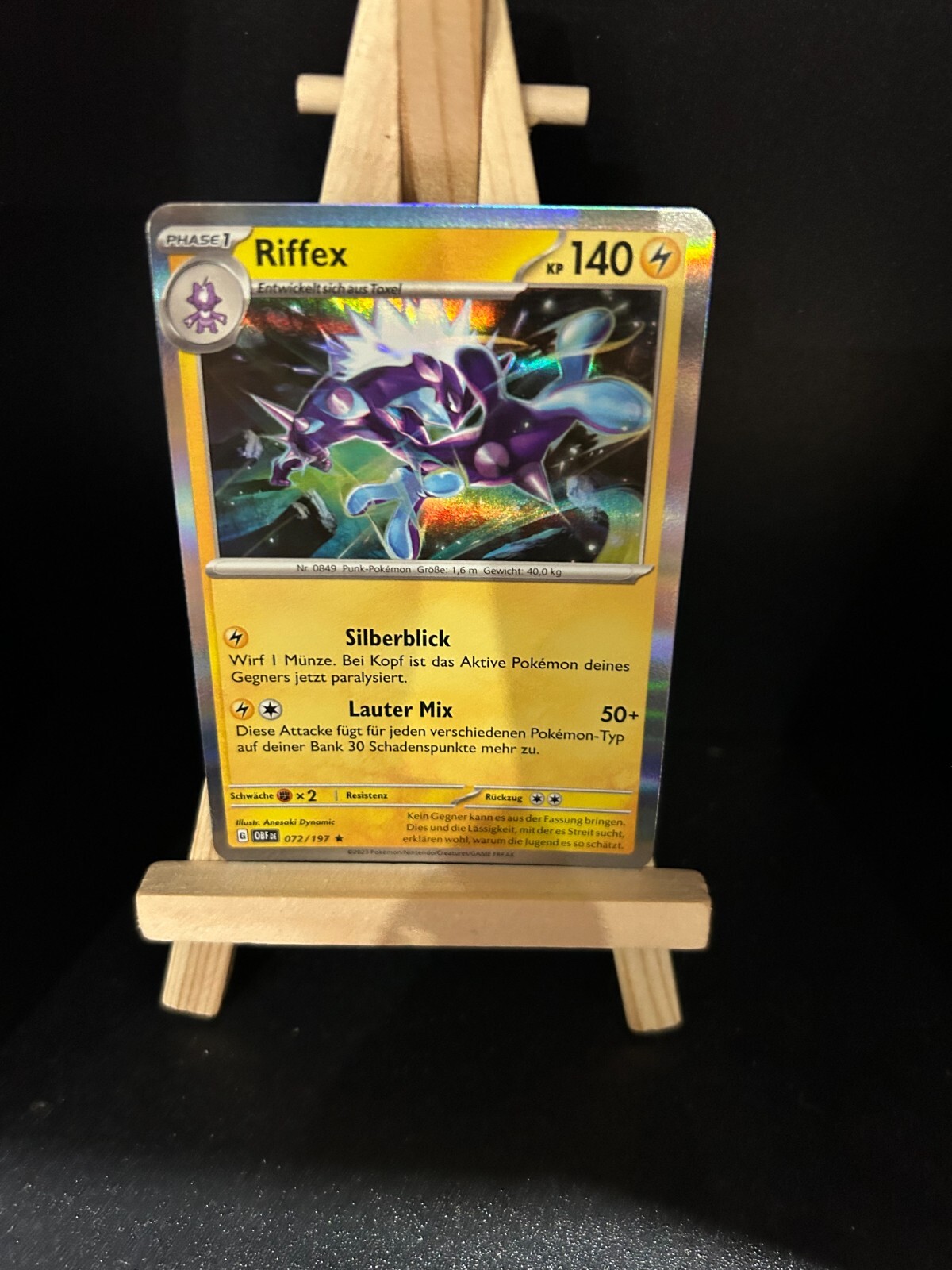 Riffex HOLO 072/197 Pokemon Karte TCG aus Obsidian Flammen | eBay.de