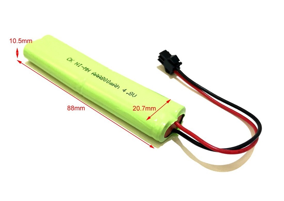 4.8v RC Battery NiMH 800mAh AAA Rechargeable SM Plug for Boat Tank Car ...
