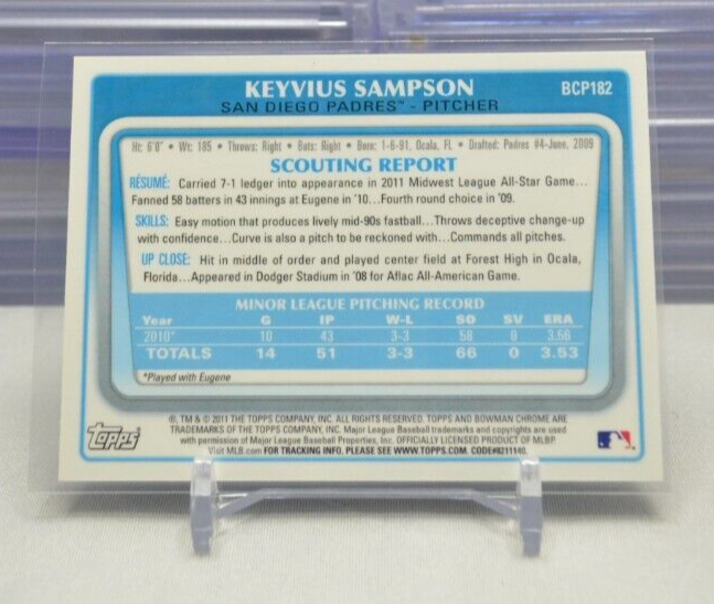 Keyvius Sampson 2011 Bowman Chrome Prospects #BCP182 4-C | eBay