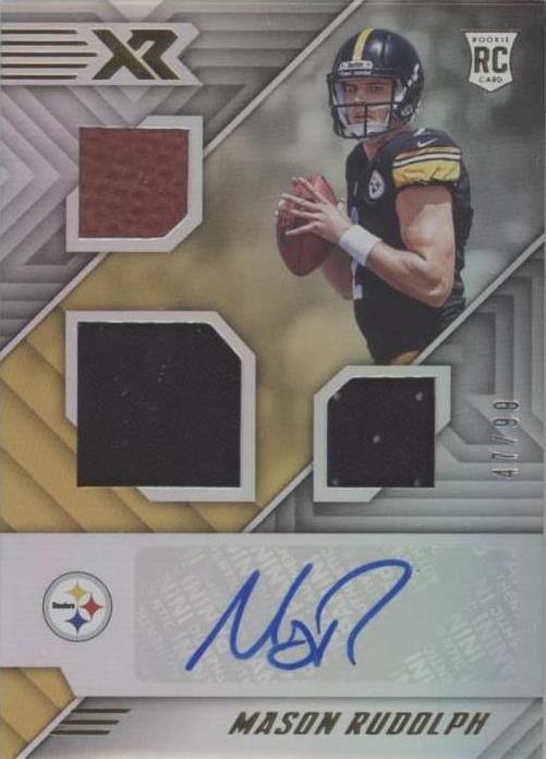 2018 Panini XR - Rookie Triple Swatch Autographs Mason Rudolph #185 /99 ...